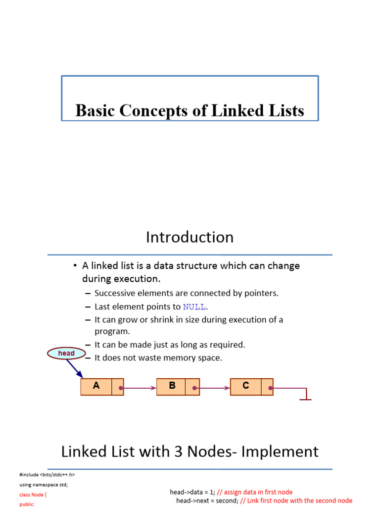 Linked List Intro | PDF