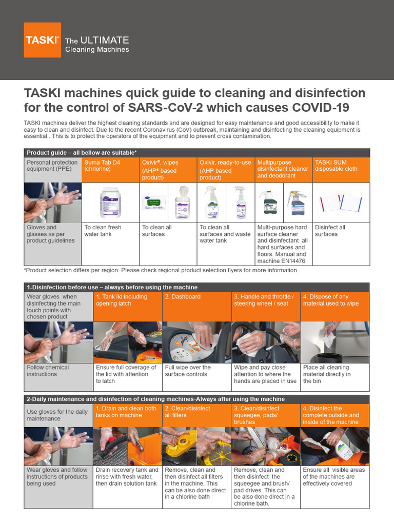 Cleaning Machine Cleaning Disinfection Guide | PDF