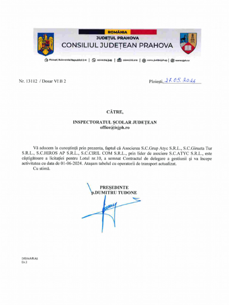 Grupare Trasee Transport, Ultima Varianta, 27-05-2024 | PDF