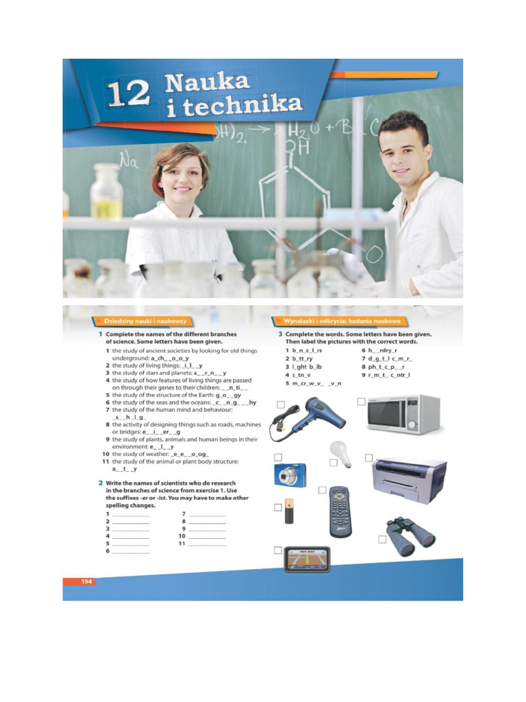 Nauka I Technika - Vocabulary | PDF