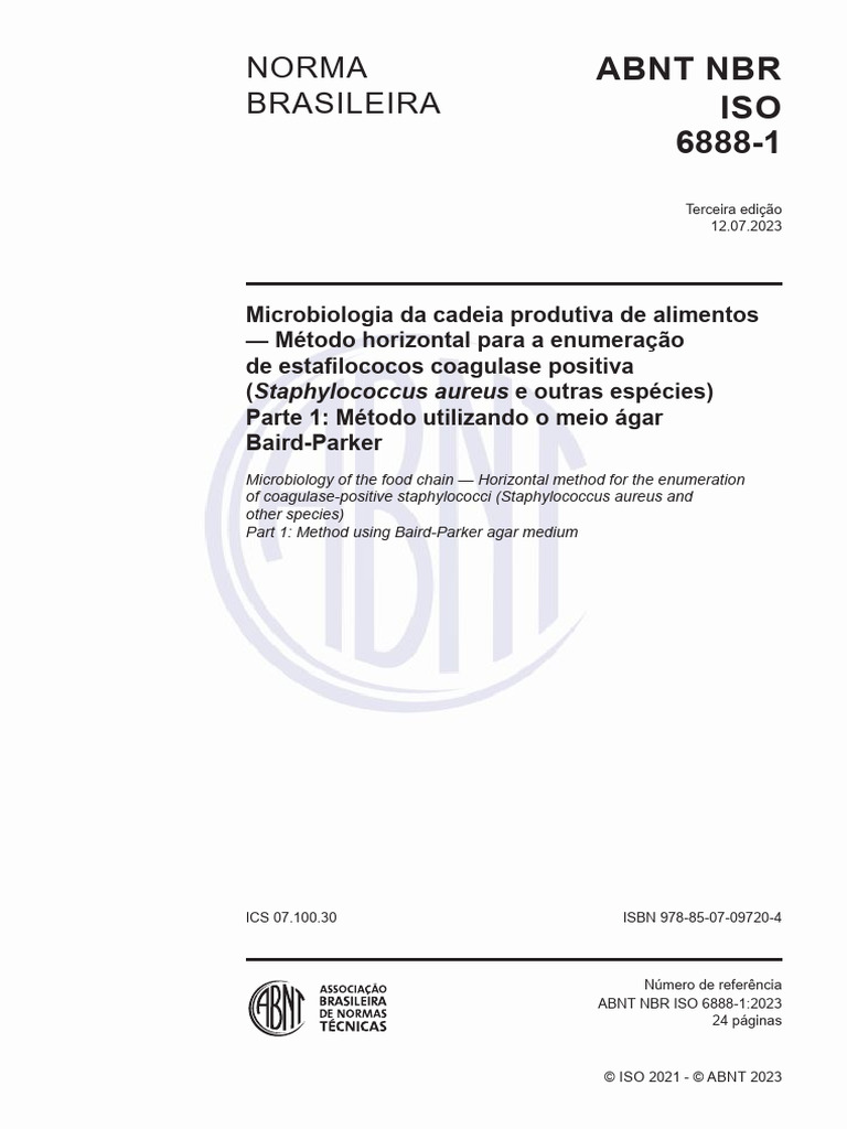 ABNT NBR ISO 6888-1_2023 | PDF