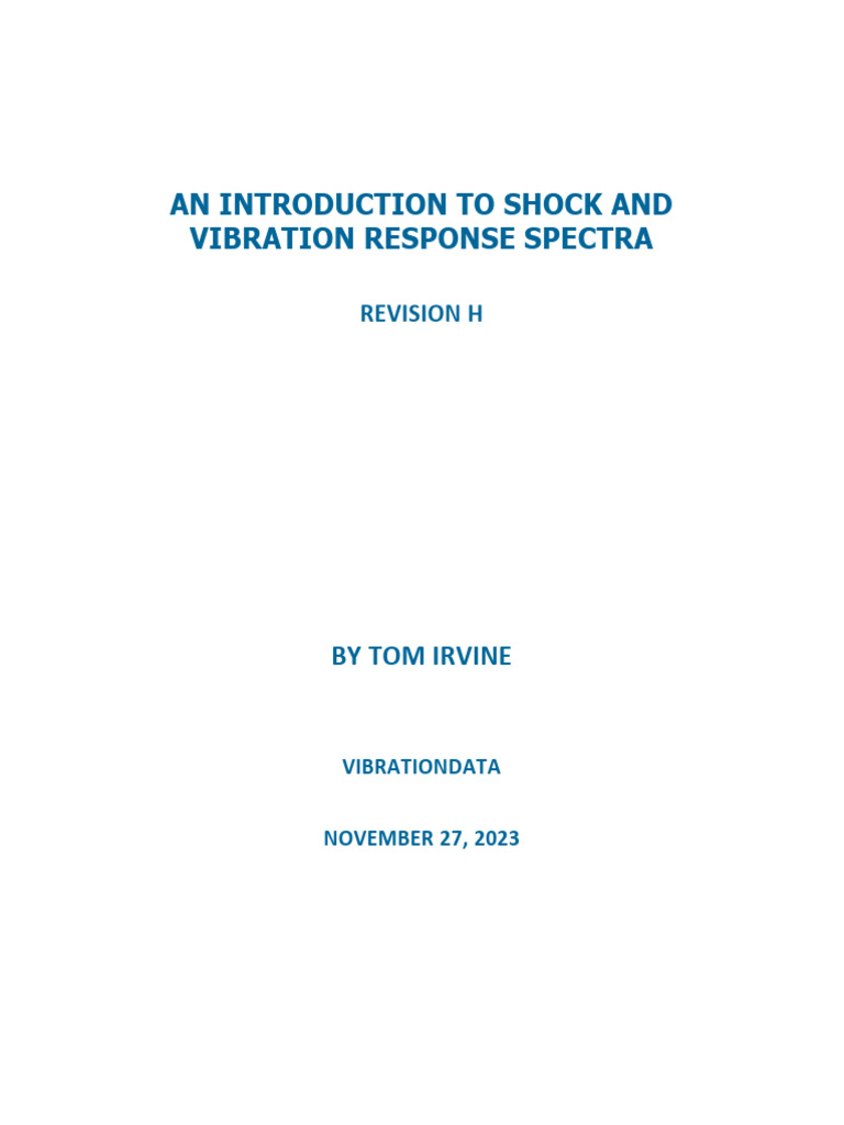 Shock Vibration Response Spectra RevH | PDF