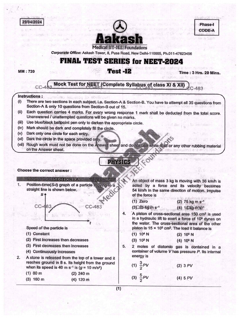 FTS-12 - Code A - 29.04.2024 | PDF