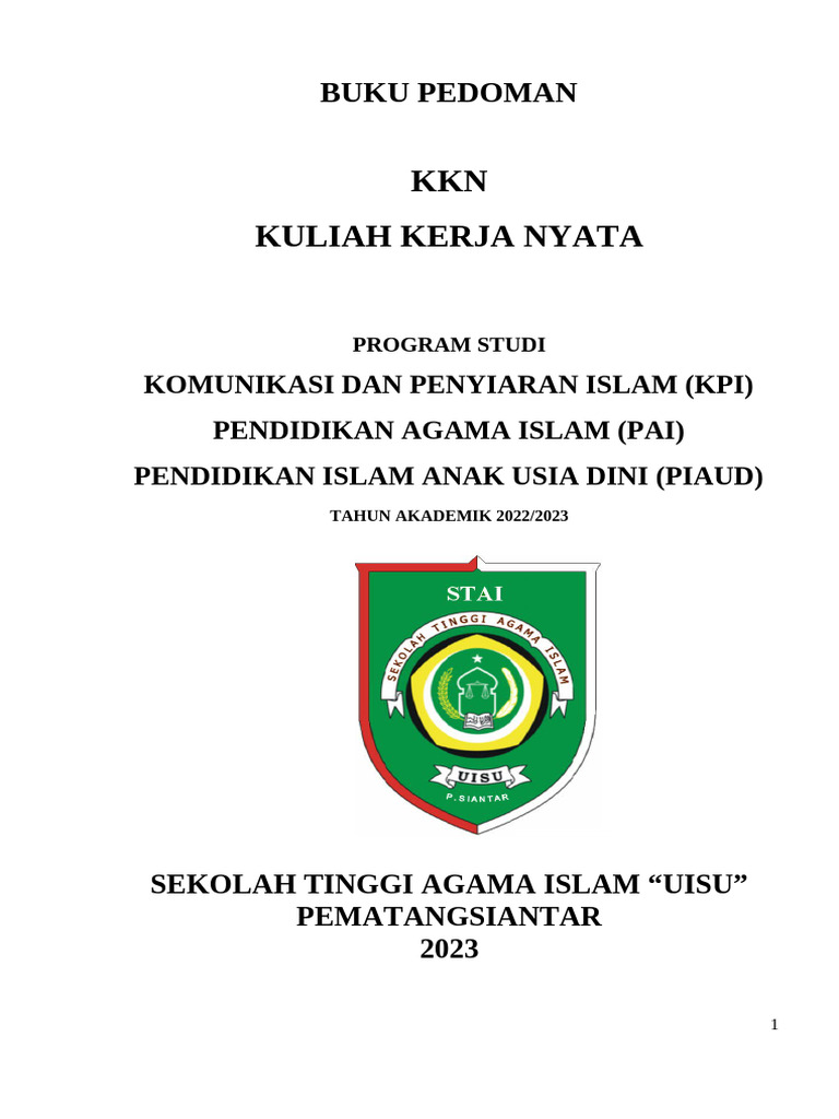 Buku Pedoman KKN 2023 | PDF