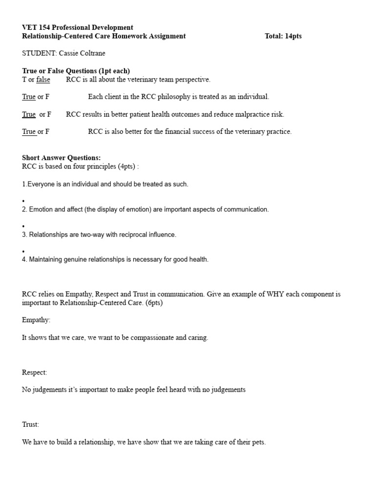 RCC Homework Assignment PDF | PDF