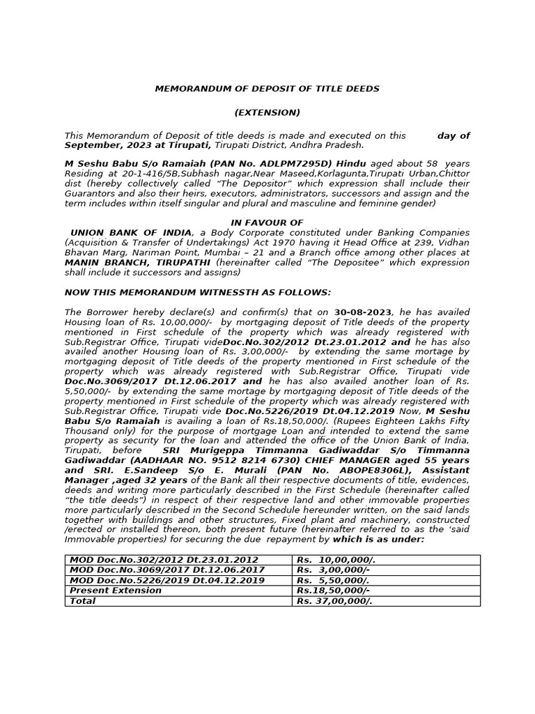 MODT. M Seshu Babu | PDF