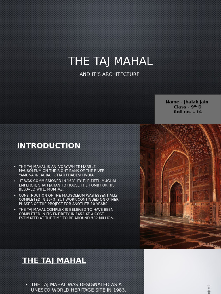 The Taj Mahal: and It'S Architecture | PDF