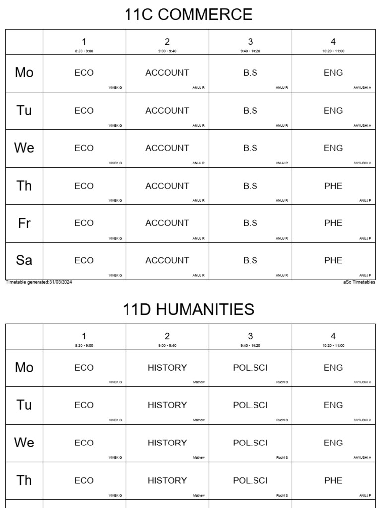 GRADE 11 AND 12 (COM,HUM) CLASS WISE PDF | PDF GRADE 11 AND 12 (COM,HUM) CLASS WISE PDF | PDF
