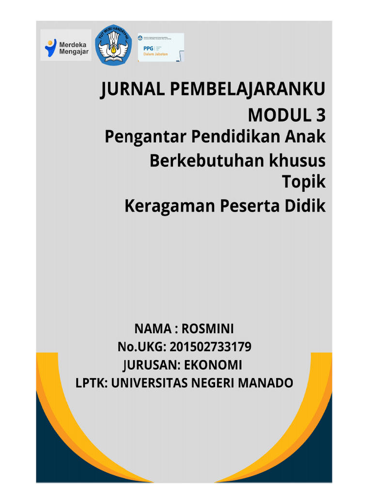 PPG Jurnal Modul 3 | PDF