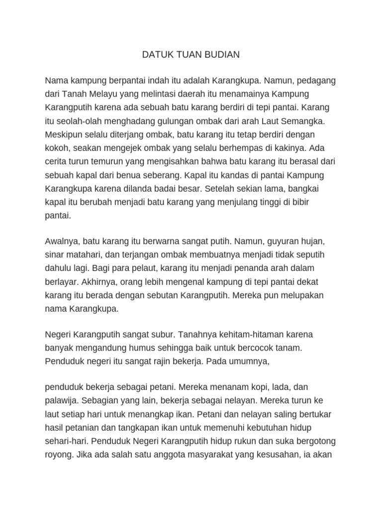 DATUK TUAN BUDIAN | PDF