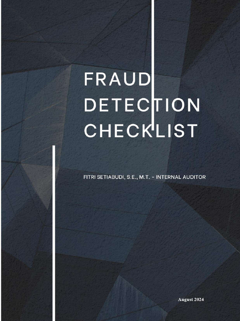 Fraud Detection Checklist FSB | PDF