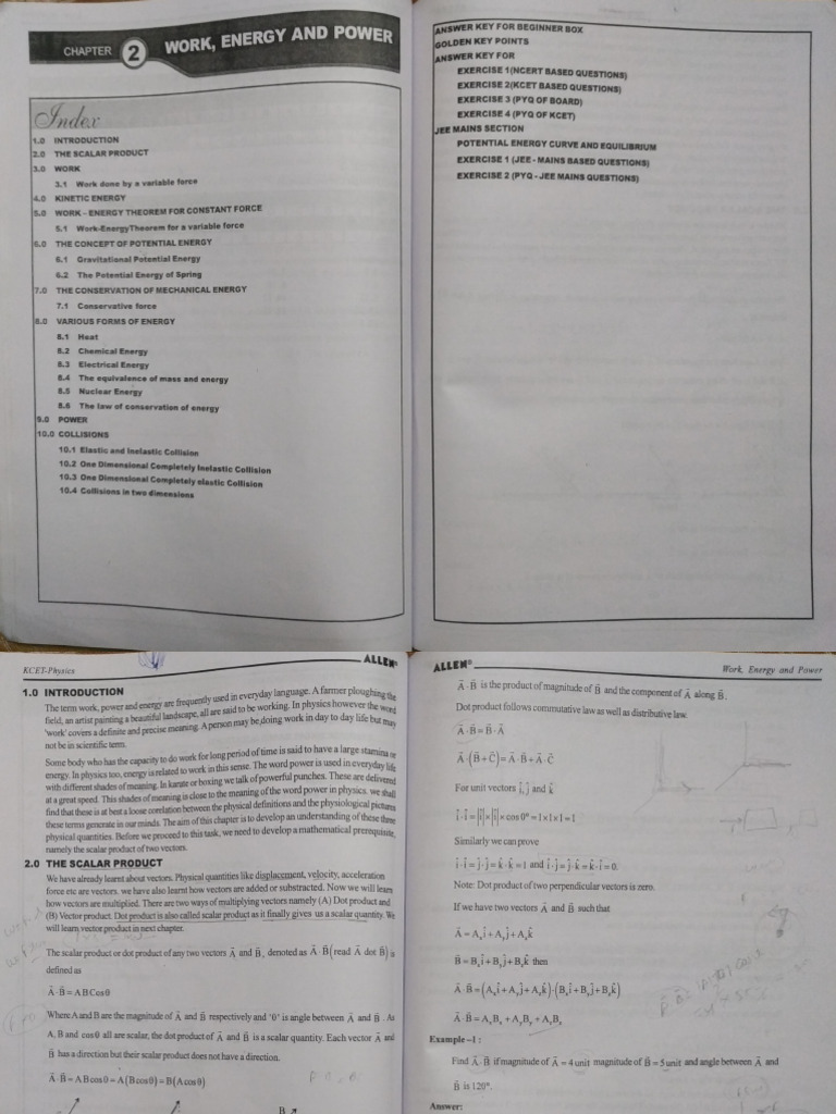 PH U-2 CH 2 Work Energy & Power | PDF