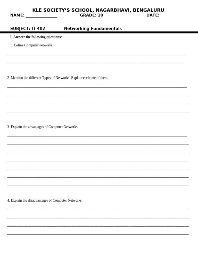 IT Gr10 Networking Fundamentals | PDF