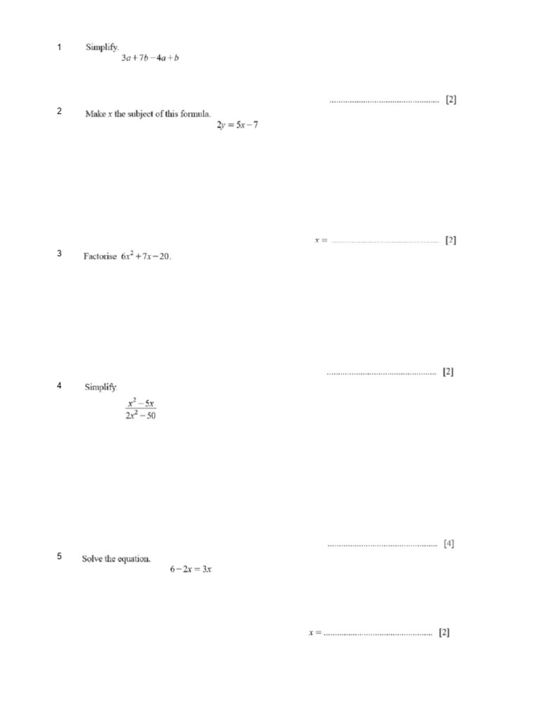 Y10 Mathematics - Algebra | PDF