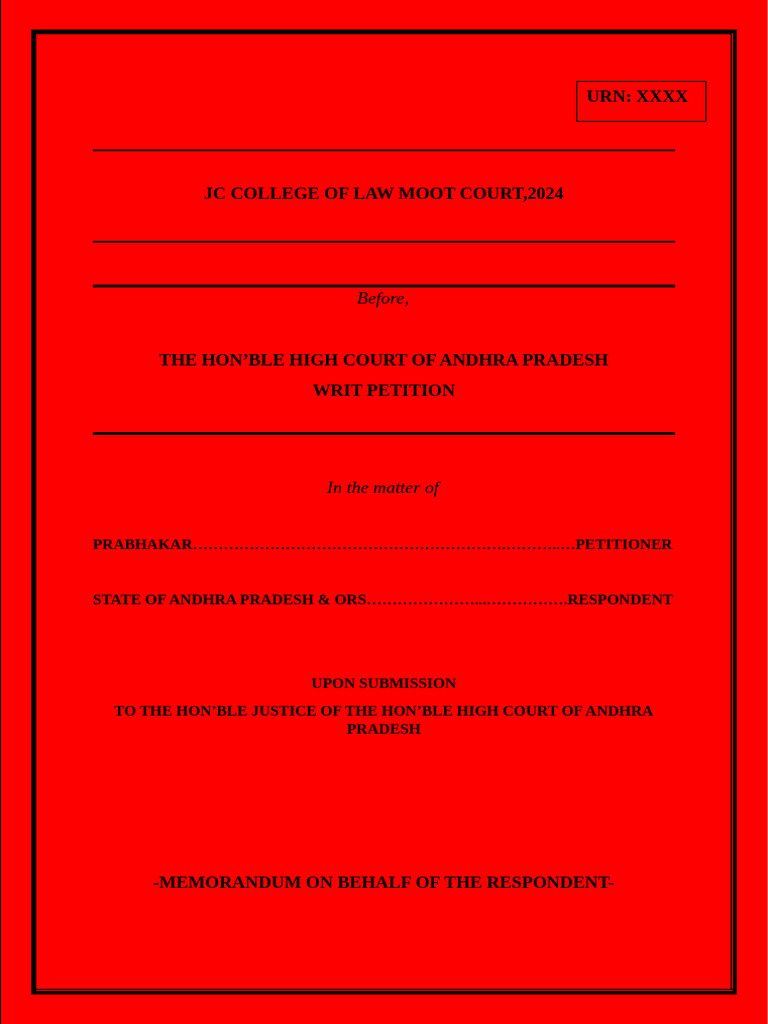 Pleading Word Respondent | PDF