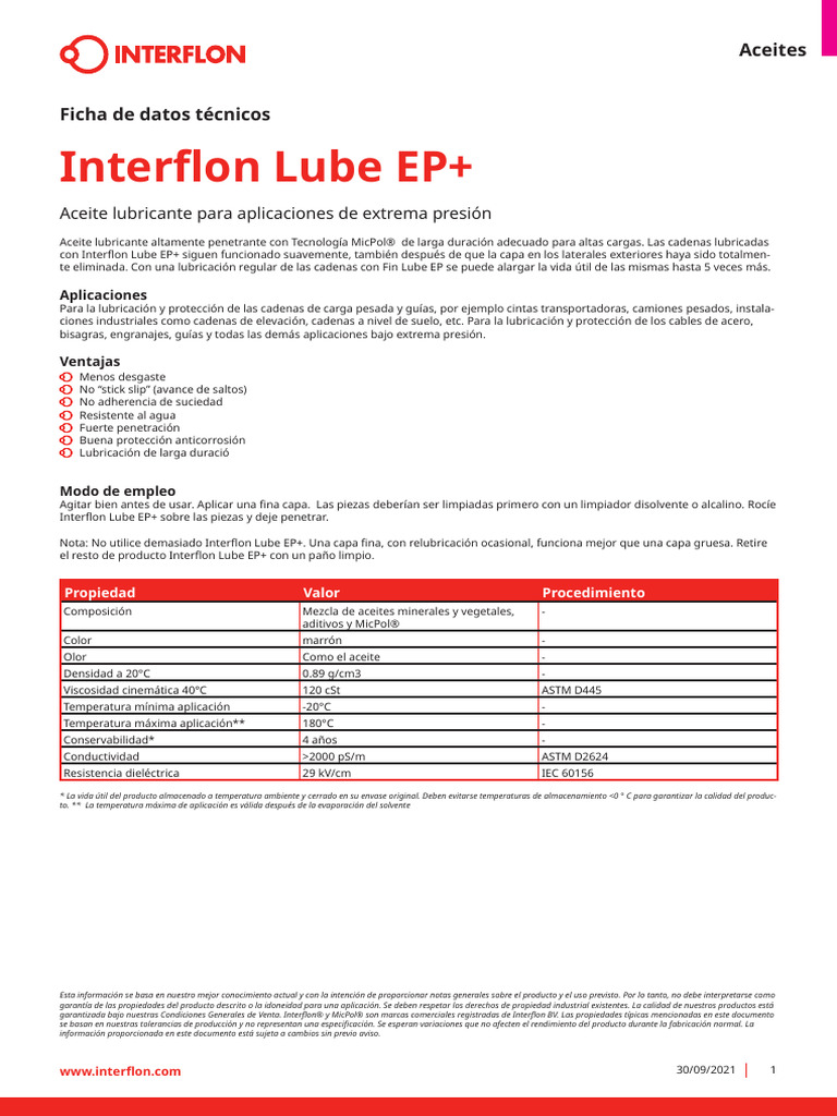Interflon Lube EP Plus | PDF