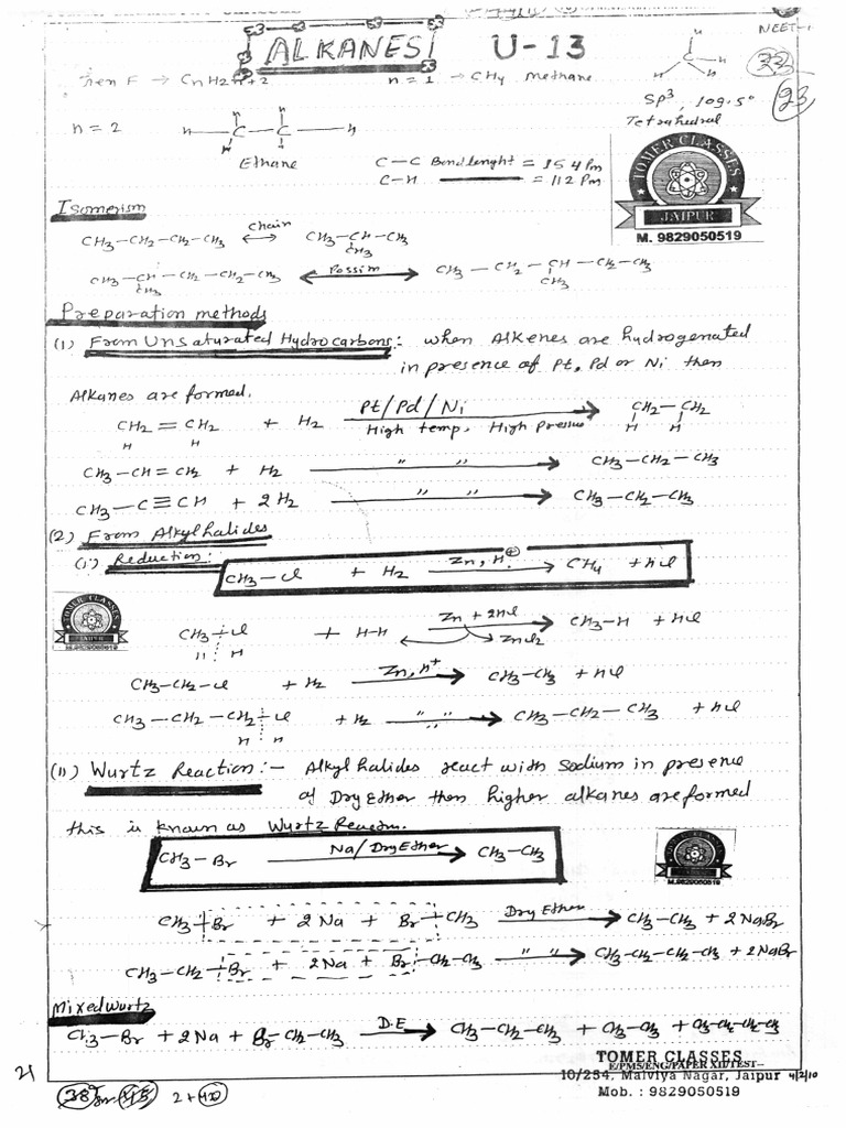 Alkane - 2 (Odd Paper) | PDF