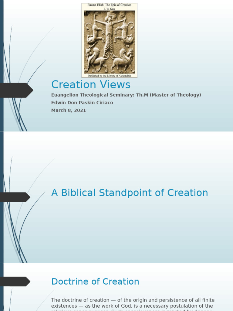 2 Creation Views - Eschatology | PDF