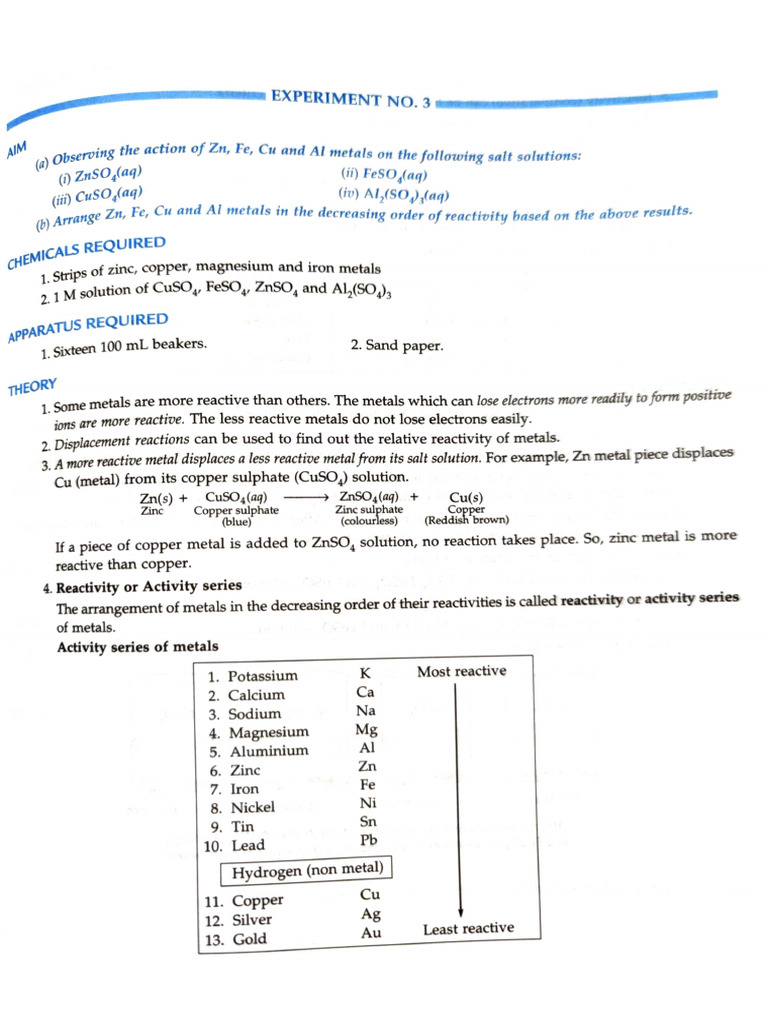 Science Practical Class 10 | PDF