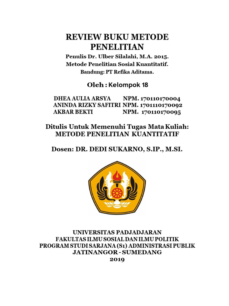 Review Buku Metode Penelitian Sosial Ulb | PDF