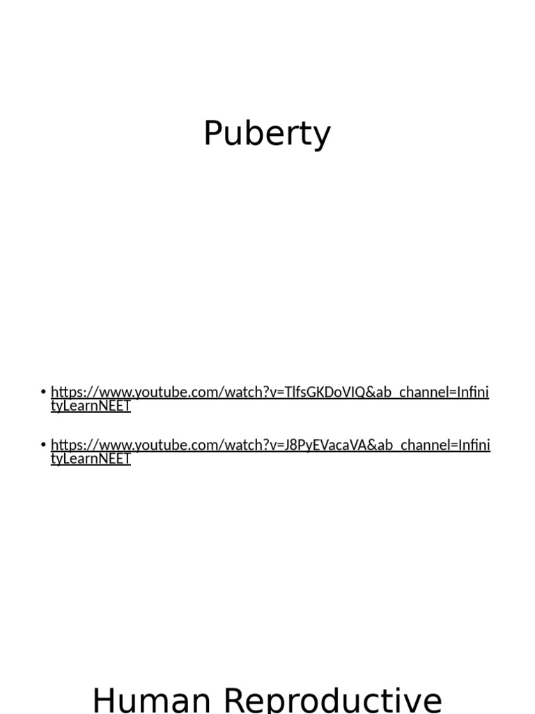 Puberty and Human Reproduction System | PDF