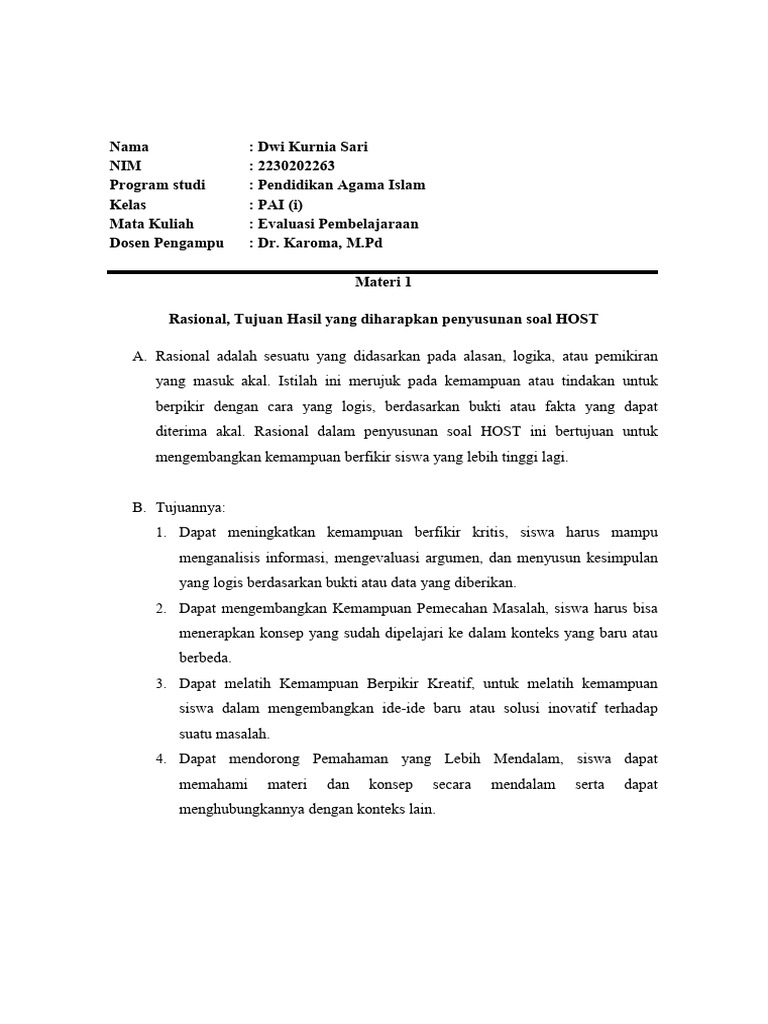 Resume Evapem 1,2,3 Dwi Kurnia Sari | PDF