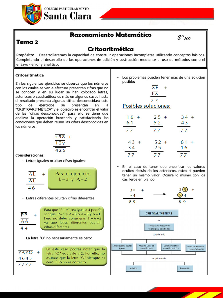Tema 2 - Criptoaritmetica | PDF