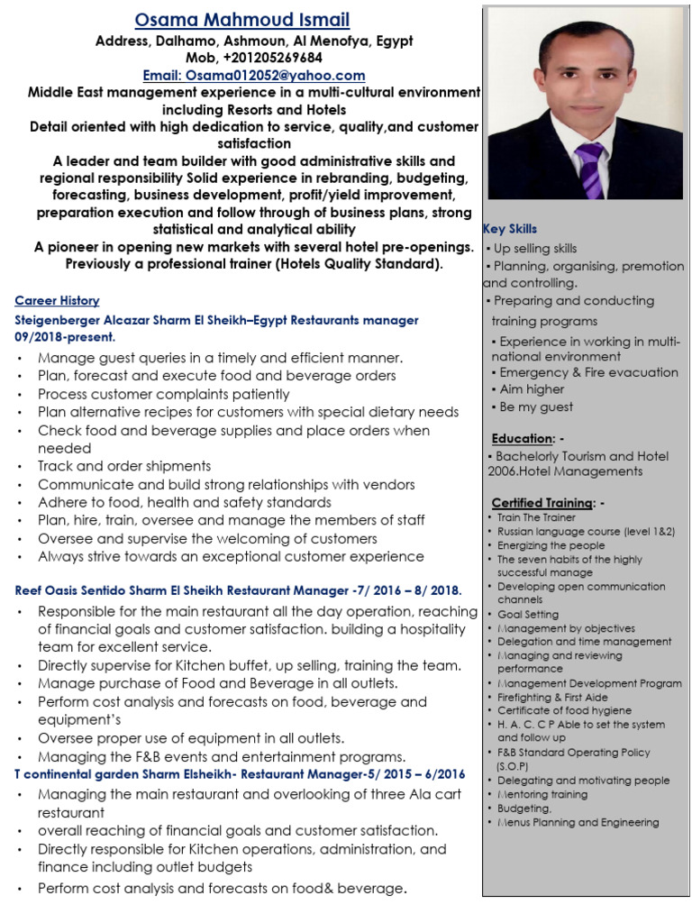 Osama Mahmoud CV | PDF