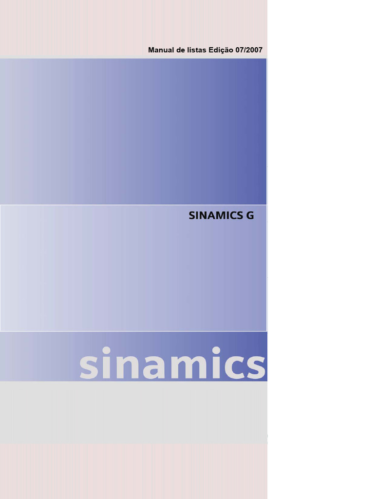 Sinamics g List Manual 0707 Pt | PDF