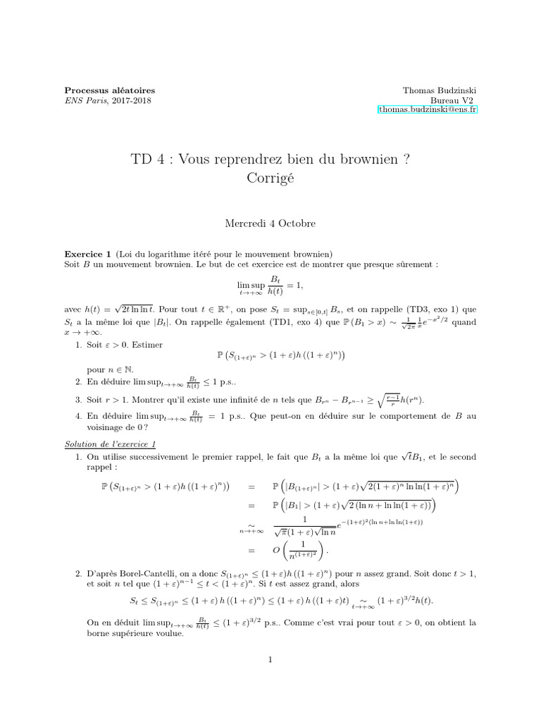 td4 Processus Corrige | PDF