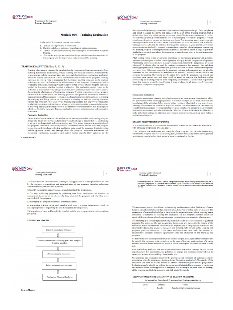 7 - Training Evaluation | PDF