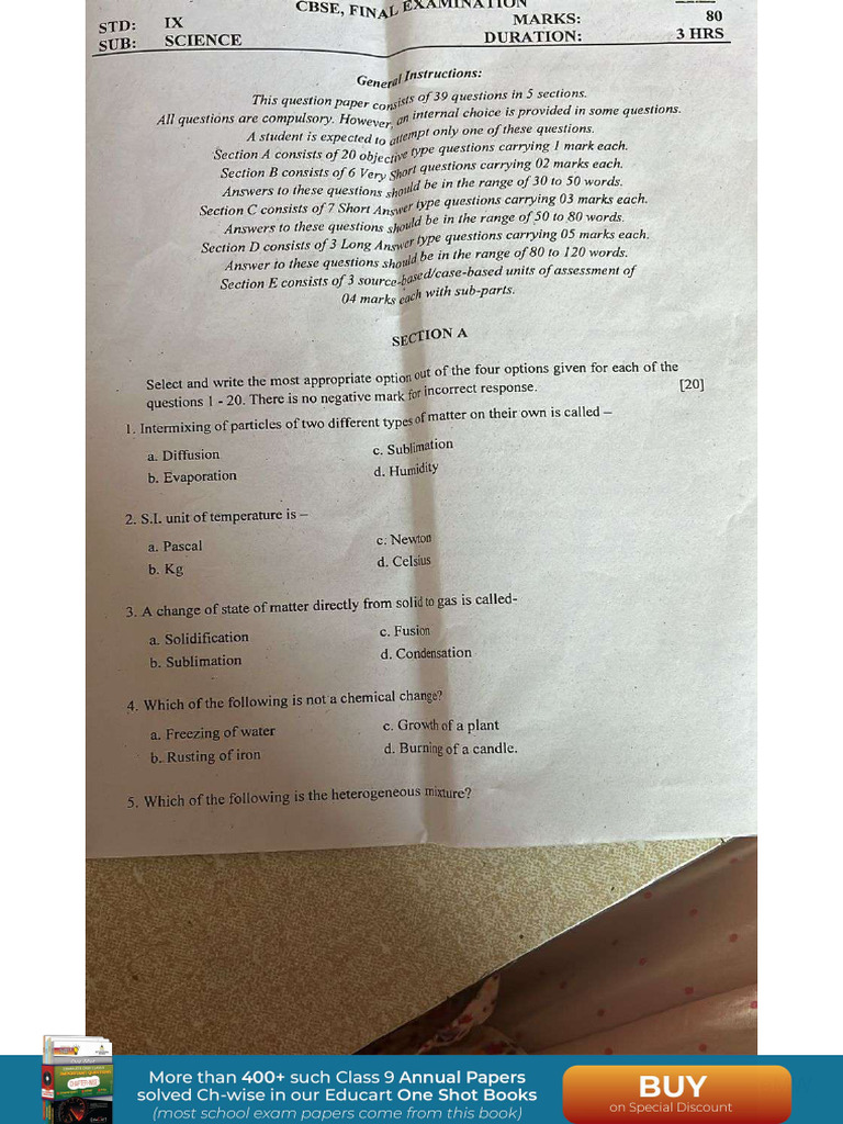 Ryan International School Paper 51 | PDF