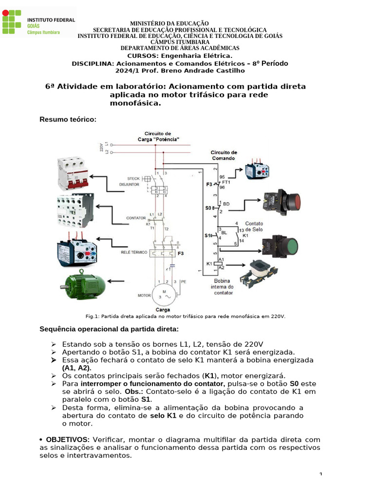 Lab 6 - Part - Direta - Trifa - Mono - Eng - Ifg - 2024 - 1 | PDF