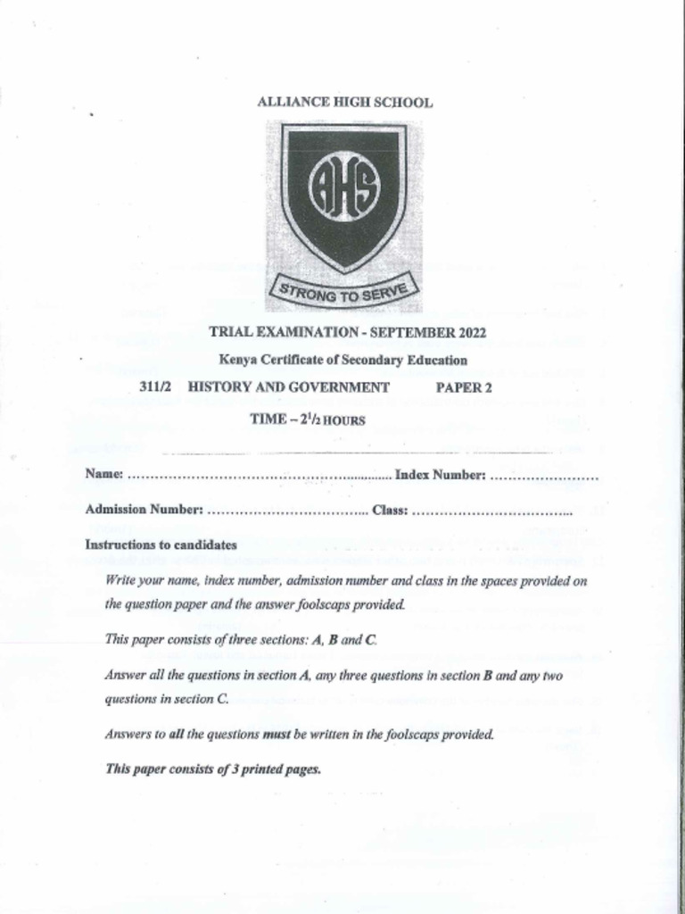 History and Government Paper 2 1 | PDF