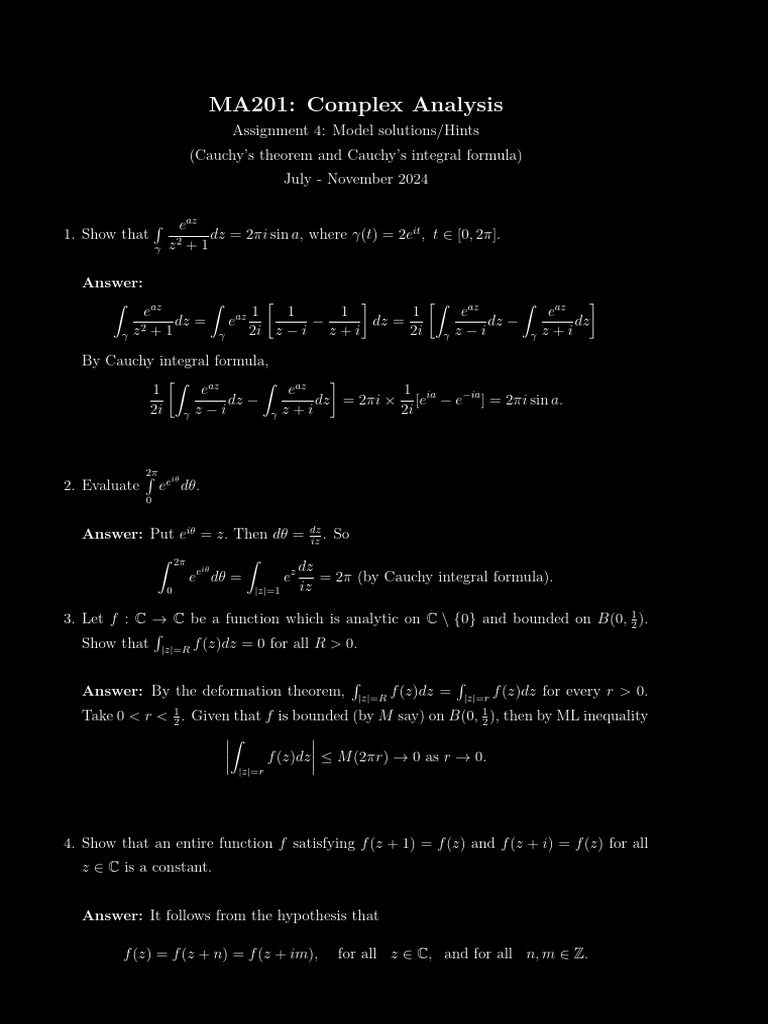 Assignment 4 Solution 2024 | PDF