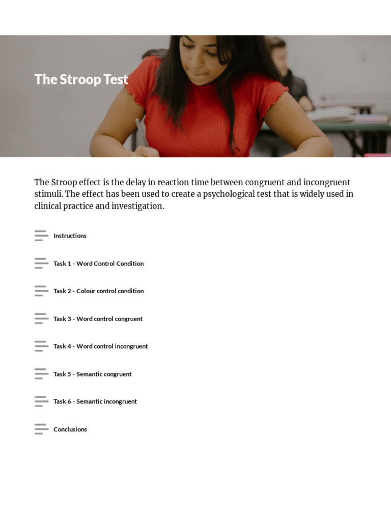 The Stroop Test | PDF