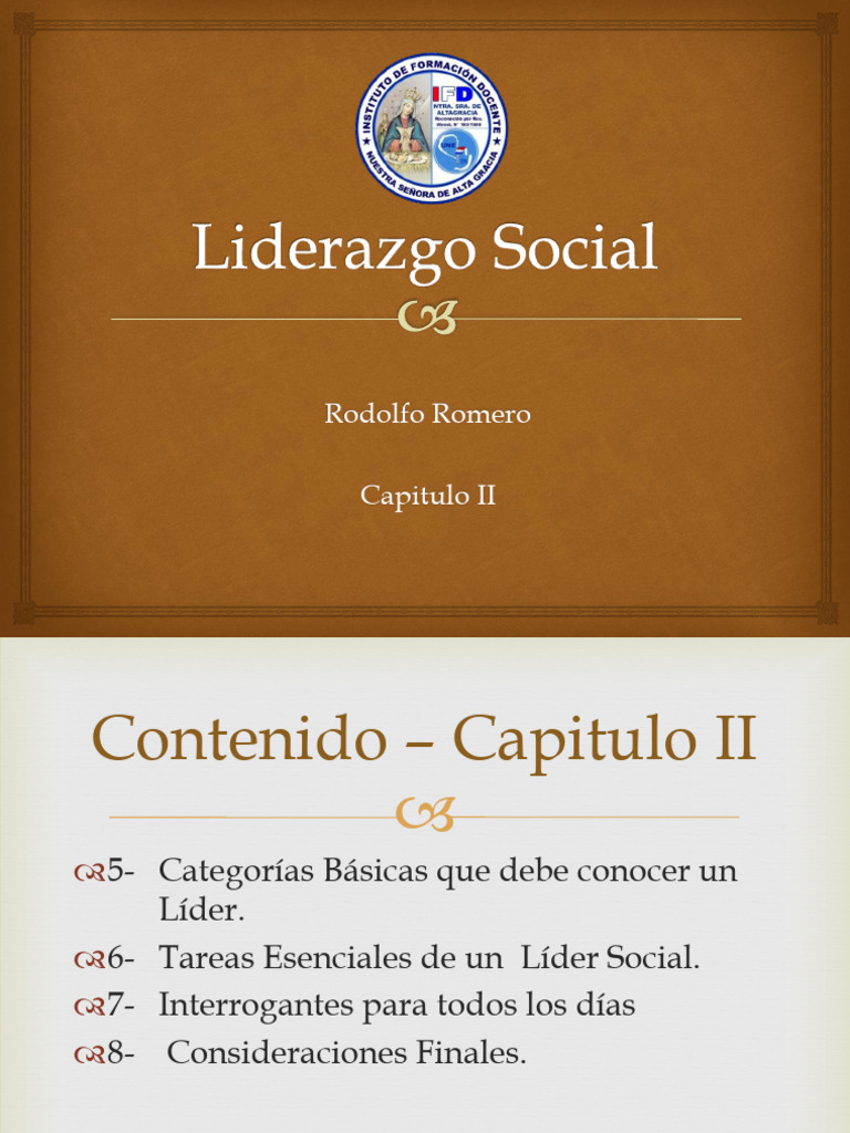 Liderazgo Social - Capitulo II | PDF