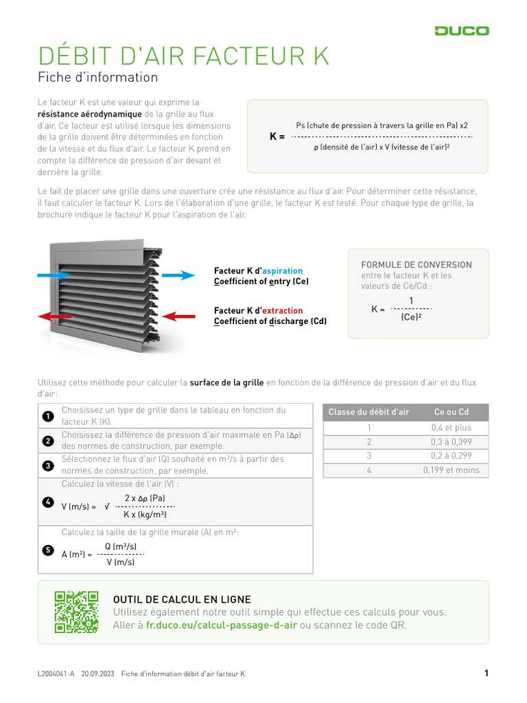 fiche-d-information-debit-d-air-facteur-K-(fr) | PDF