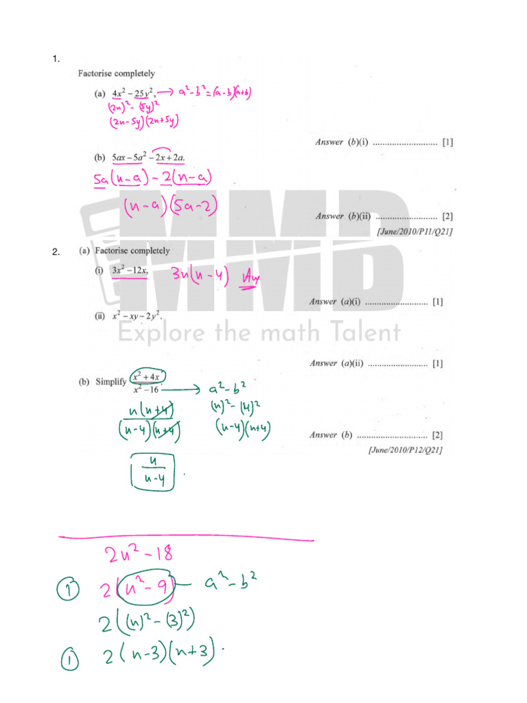 Algebra p1 (1) 2 | PDF
