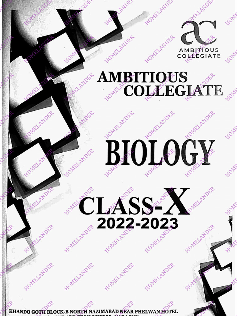 X-Biology Notes by Adamjee - Official Homelander | PDF