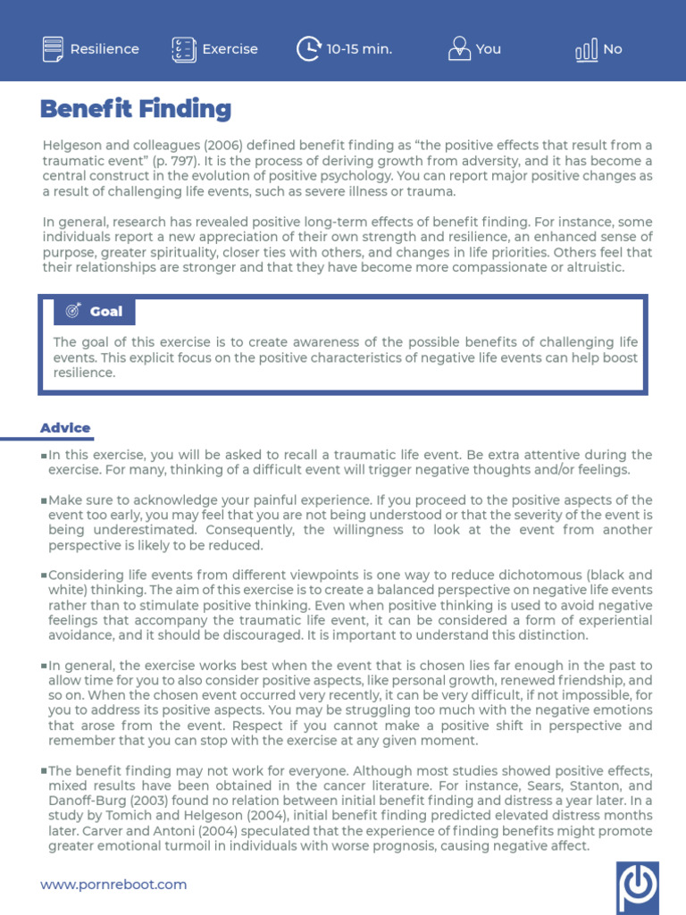 Benefit Finding | PDF