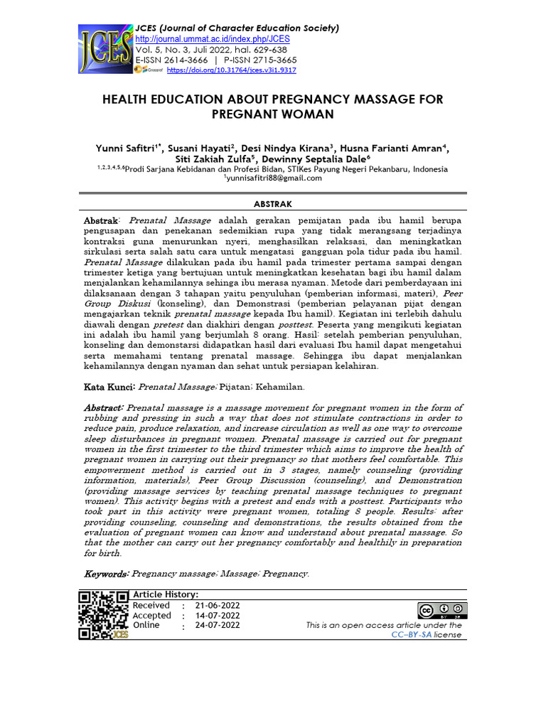 Prenatal Massage Pdf