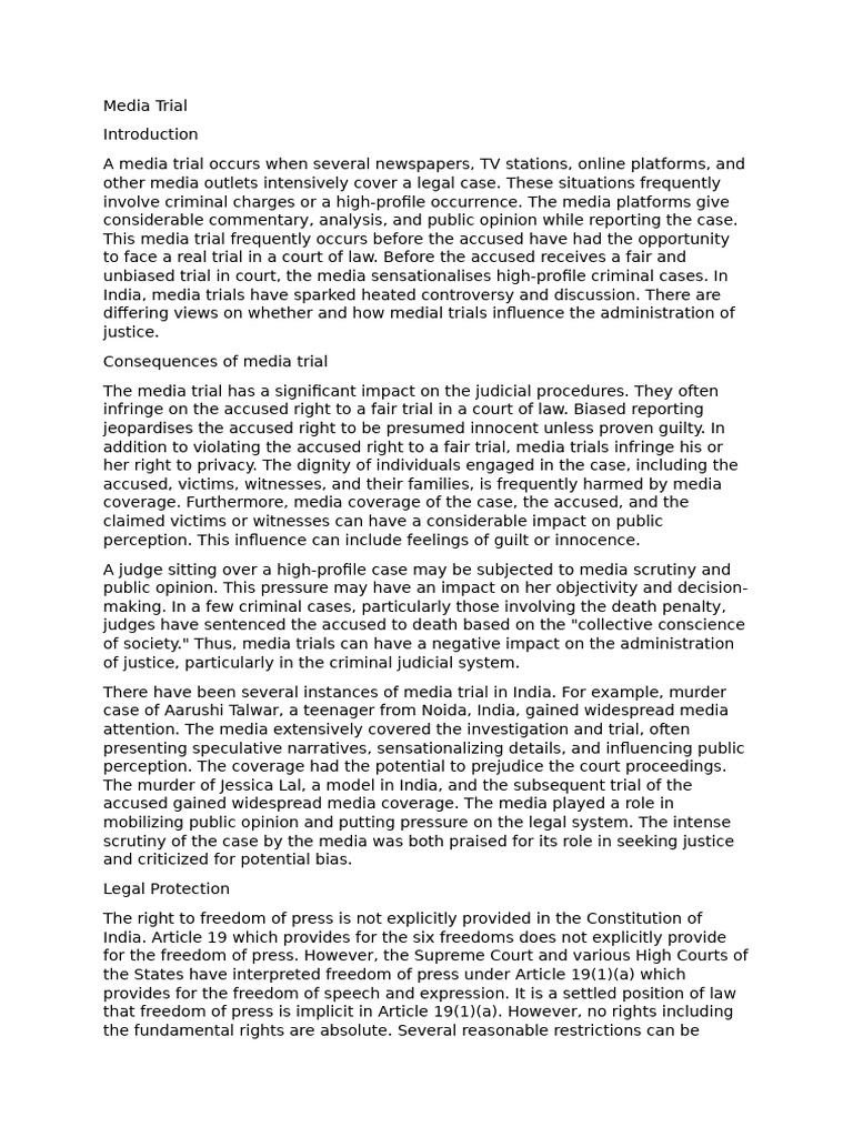 Media trial | PDF