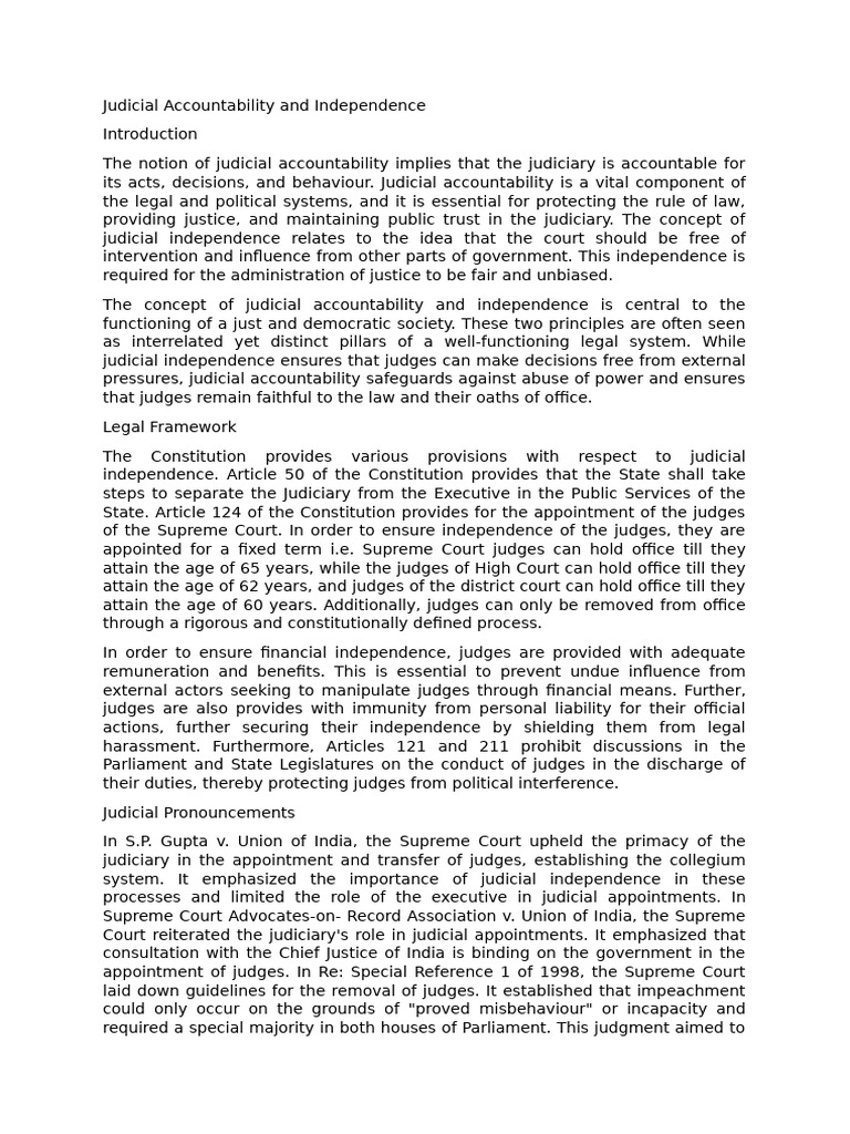 Judical Accountalibity | PDF
