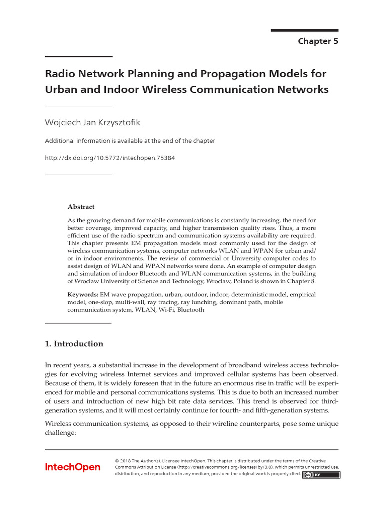 Radio Network Planning and Propagation Models For | PDF