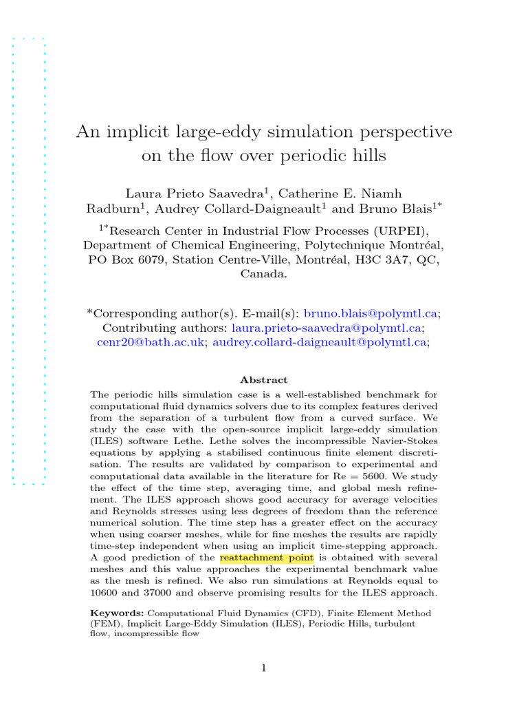 22 - 1 - An Implicit Large-Eddy Simulation Perspective | PDF