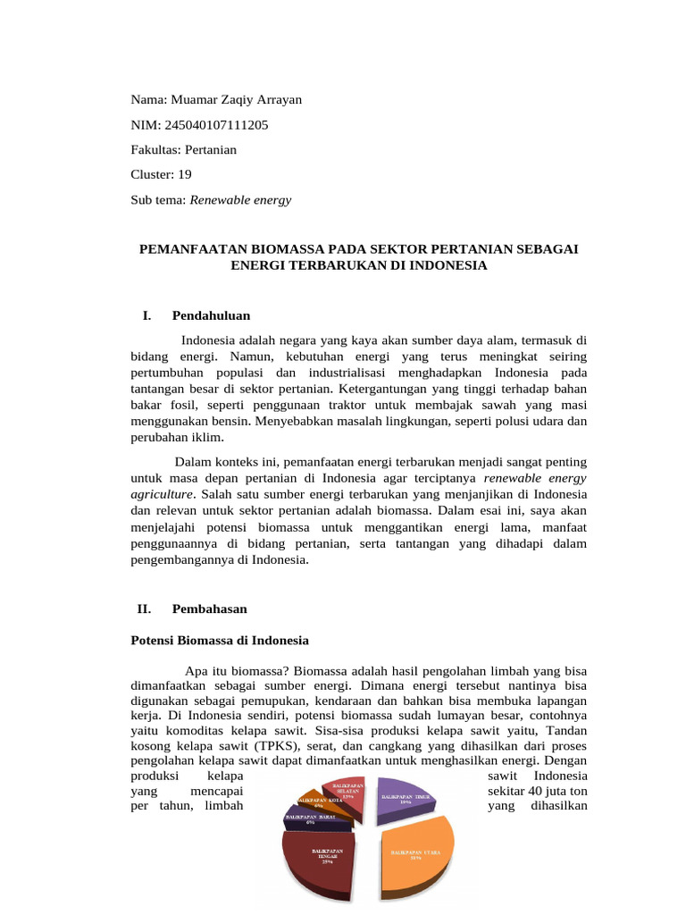 Potensi Pemanfaatan Biomassa Pada Sektor Pertanian Sebagai Sumber ...
