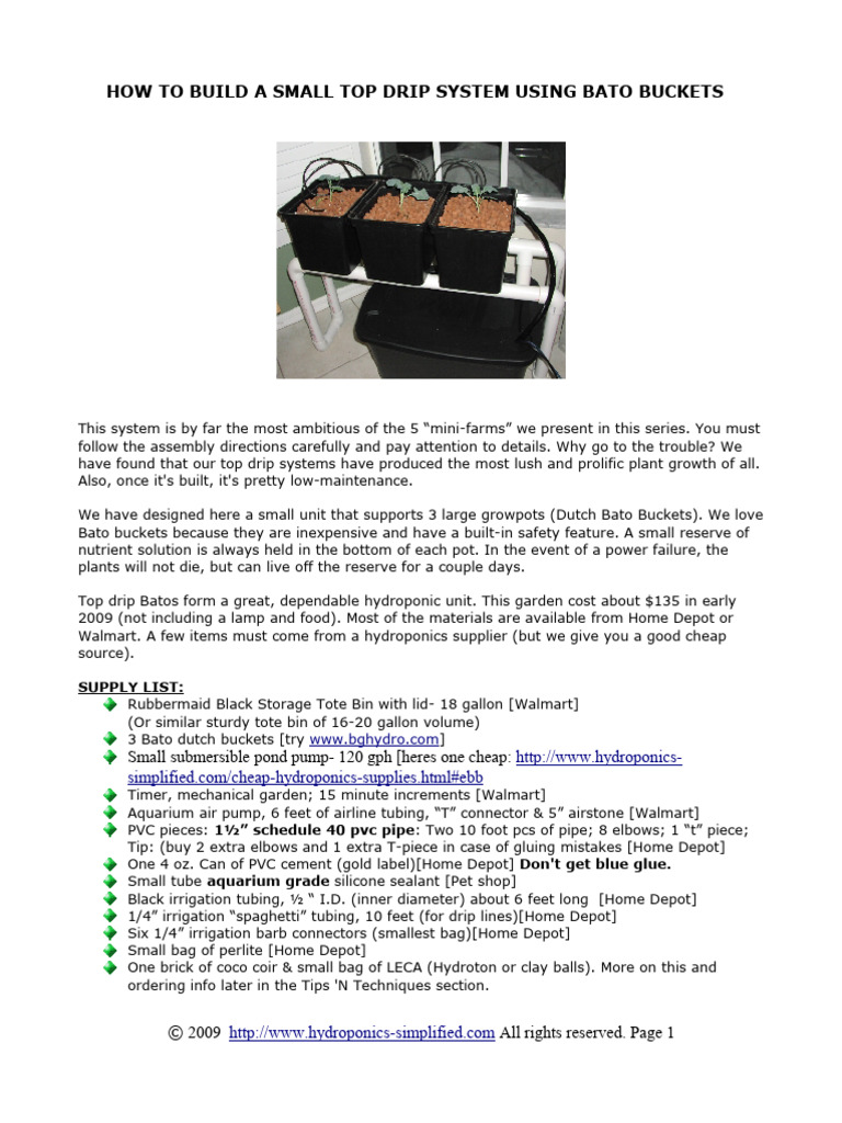 Mini Top Drip PDF | PDF