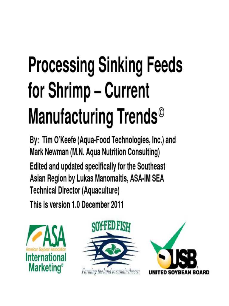Processing Feeds For Shrimp | PDF