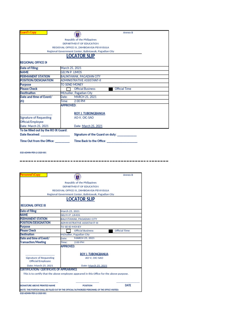 LOCATOR SLIP new 2021 | PDF
